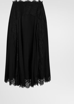 Dolce & Gabbana Rock Aus Chiffon - Frau R&ouml;cke Schwarz Seide 44