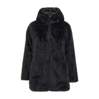 Save The Duck Bridget Wendbare Jacke aus Kunstfell - - Jackets - Damen - Schwarzk - 2XL