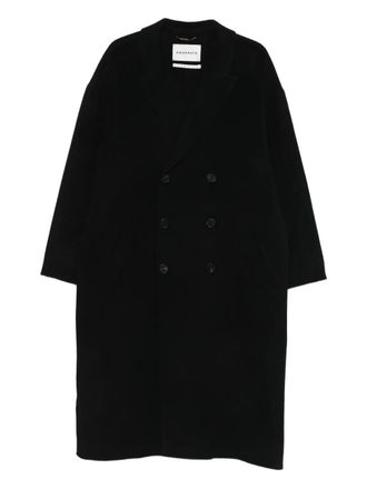Amaranto manteau &agrave; boutonni&egrave;re crois&eacute;e - Noir