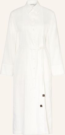 Max Mara Hemdblusenkleid Nordica Mit Leinen weiss