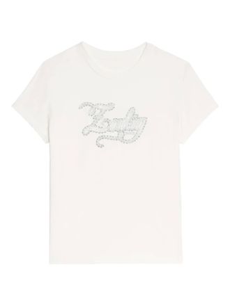 Zadig&Voltaire t-shirt à logo strassé - Blanc