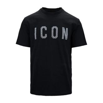 Dsquared2 Herren Iconic Baumwoll-T-Shirt - - Tops - Herren - Schwarzk - S
