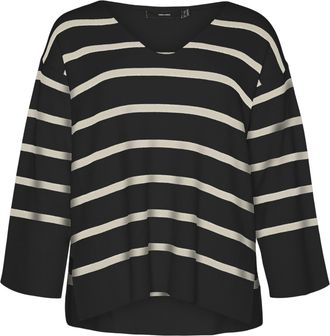 Vero Moda Curve Vmcsaba Ls V-Neck Pullover Ga Noos Cur
