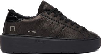 D.A.T.E. Sneakers D.A.T.E. Hill Low Fur Platform W431-HPF-MN Schwarz