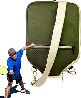 Generic Pickleball Schl&auml;gertasche | Schl&auml;gerhalterung aus Neopren mit verstellbarem Gurt, Organizer f&uuml;r Sportger&auml;te zum Wandern, Camping, Reiten und Wandern, 