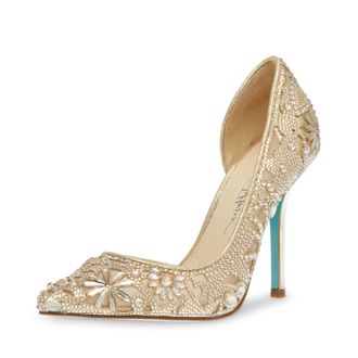 Betsey Johnson Damen Chic Pump, Helles Gold, 39 EU, SB-CHIC