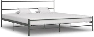 Les Tendances Cadre de lit Gris Métal 180 x 200 cm 6