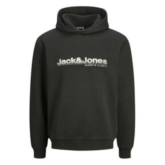 Jack & Jones Jcopuff Sweat &agrave; Capuche Sweatshirt, Noir/imprim&eacute; : JJ, M Homme