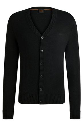 HUGO BOSS Strickjacke Avac mit tiefem V-Ausschnitt