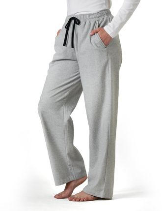 Lapasa Damen Pyjamahose Loungehose Schlafanzughose Freizeithose Baumwolle Flanell L74