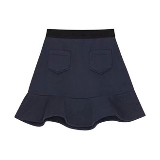 Ganni Femme, Jupes, Bleu, Taille: 40 FR Jupe Mini Bleu Marine avec Poches