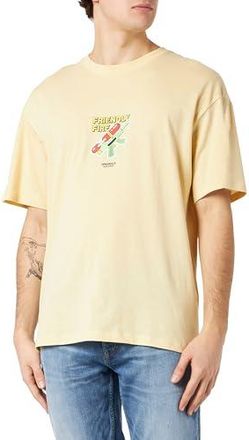 Jack & Jones Jorblockpop T-Shirt SS Crew Neck TG, Paille Italienne, M Homme