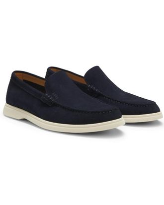 HUGO BOSS Sportlicher Loafer aus Veloursleder mit Label-Pr&auml;gung in