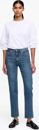 Arket JADE Cropped Slim Jeans -Blau