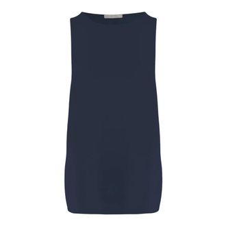 Allude Stretch Seiden Top - - Tops - Damen - Blau - XS
