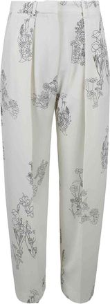 Victoria Beckham Casual Hose - Wei&szlig;