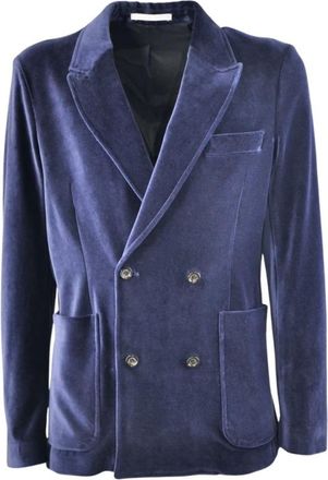 Paolo Pecora Homme, Vestes, Bleu, Taille: L Veste de smoking en velours crois&eacute;e