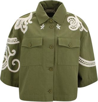 Max Mara Femme, Vestes, Vert, Taille: 38 FR Como Shirt Jacket