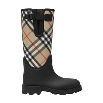 Burberry Schwarze Gummistiefel - - Shoes - Damen - Mehrfarbig - 41 EU