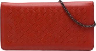 Bottega Veneta Sac bandouli&egrave;re en cuir Nappa Pre-owned - Femme - Pre-owned - Rouge - Taille: ONE Size