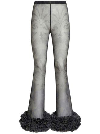 Etro pantalon imprim&eacute; &agrave; coupe &eacute;vas&eacute;e - Noir