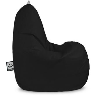 Happers Happers - Pouf Poire Relax Similicuir Indoor Noir xl