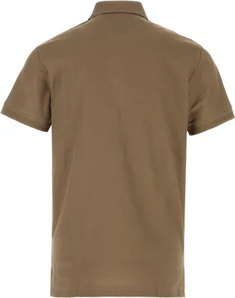 Burberry Mens Mud Piquet Polo Shirt Claybrown Exterior: Cotton T-Shirt T-shirts And Polos