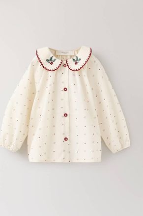 Mango Blouse de pyjama en coton imprim&eacute; blanc cass&eacute; - Home - 12-18 mois - MANGO HOME