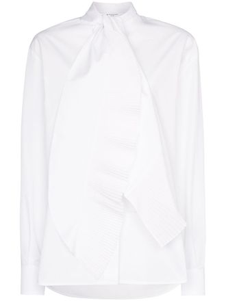 Givenchy blouse &agrave; empi&egrave;cement au col - Blanc