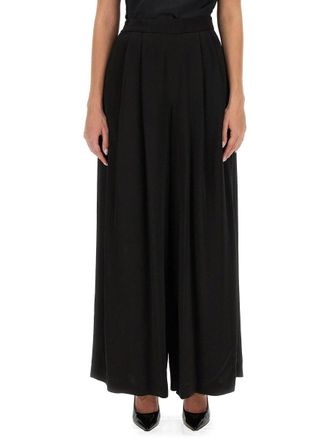 Fabiana Filippi Wide-Leg Viscose Blend Trousers - Black