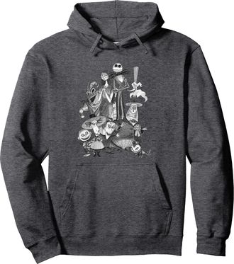 Disney The Nightmare Before Christmas Jack Sally Monster Draw Pullover Hoodie