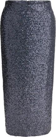 Semper Femme, Jupes, Gris, Taille: 40 FR Jupe Midi &agrave; Sequins