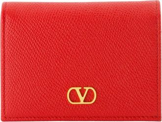 Valentino Garavani Femme, Accessoires, Rouge, Taille: ONE Size Portefeuille VLogo Signature