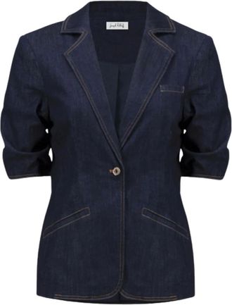 Joseph Ribkoff Femme, Vestes, Bleu, Taille: 40 FR Denim Fitted Blazer