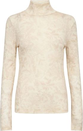 Mos Mosh MOS Mosh - MMXinna Turtleneck Fleur - Femme - Pulls - Beige - Taille: 44 FR