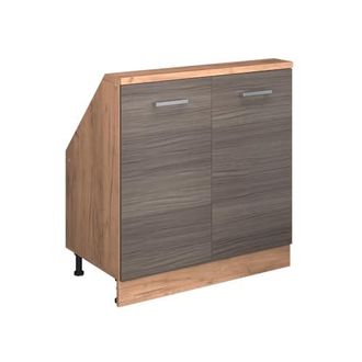 Vicco Meuble de Rangement sous Pente Rion, Gris Noble/ch&ecirc;ne dor&eacute;, avec 2 Portes