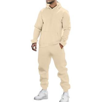 Generic Surv&ecirc;tement de loisirs pour homme - En coton m&eacute;lang&eacute; - Avec sweat &agrave; capuche et pantalon de jogging - Pour les loisirs, le sport, le fitness, la vie qu
