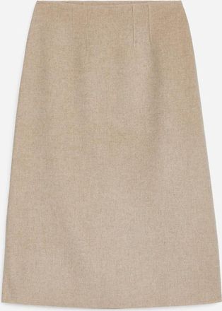 Arket Doubleface-Rock Aus Wolle Und Lyocell -Beige