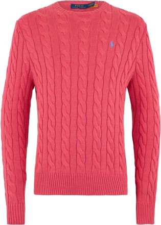 Polo Ralph Lauren Homme, Pulls, Rose, Taille: L Pull en coton &agrave; manches longues