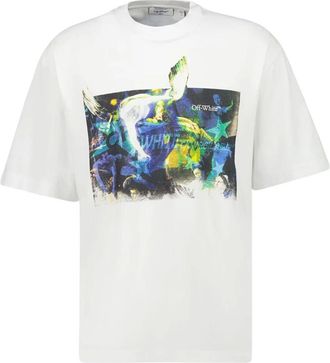 Off-white Homme, Tops, Blanc, Taille: S T-shirt en coton avec logo