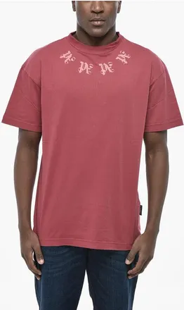 Palm Angels Cotton Crew Neck T-Shirt STATEMENT MONOGRAM size Xxl