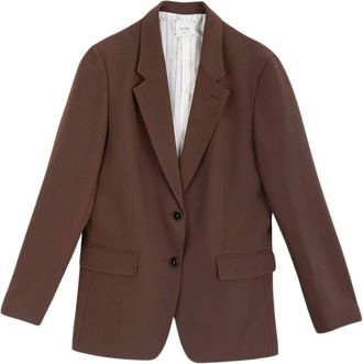 Alysi Femme, Vestes, Brun, Taille: 42 FR Blazer Tailleur Bois