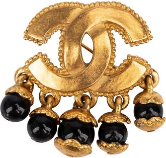 Chanel Halskette - Chanel Golden Balls CC Brooch - Gr. unisize - in Mehrfarbig - f&uuml;r Damen