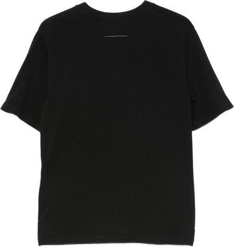 Maison Margiela Gathered Jersey Cotton T-Shirt - Black