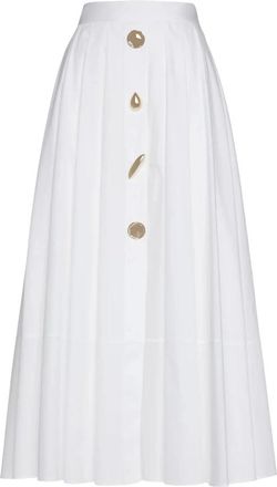 Simona Corsellini Femme, Jupes, Blanc, Taille: 38 FR Goc0201 Skirt