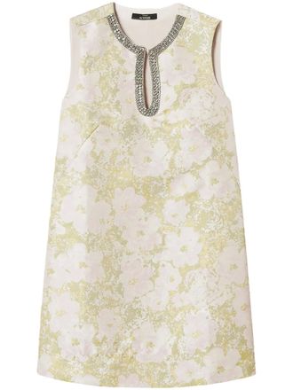 Twin-Set Minikleid mit Jacquardmuster - Weiß