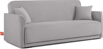 Konsimo 3-Sitzer Sofa LIRIS mit Schlaffunktion, hergestellt in der EU Liegfläche: 190x124 cm, Füße aus massivem Buchenholz, Wellenunterfederung, sehr weicher 