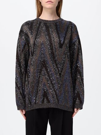Missoni Pullover mit Rundhalsausschnitt mit Zickzackmuster aus Viskose und Lurex