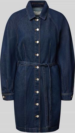 Moss Copenhagen Knielanges Jeanskleid mit Bindeg&uuml;rtel Modell Sana Lis