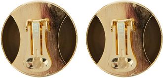 Silvia Gnecchi Womens Metallic Circular Earrings With Rear Closure Brass